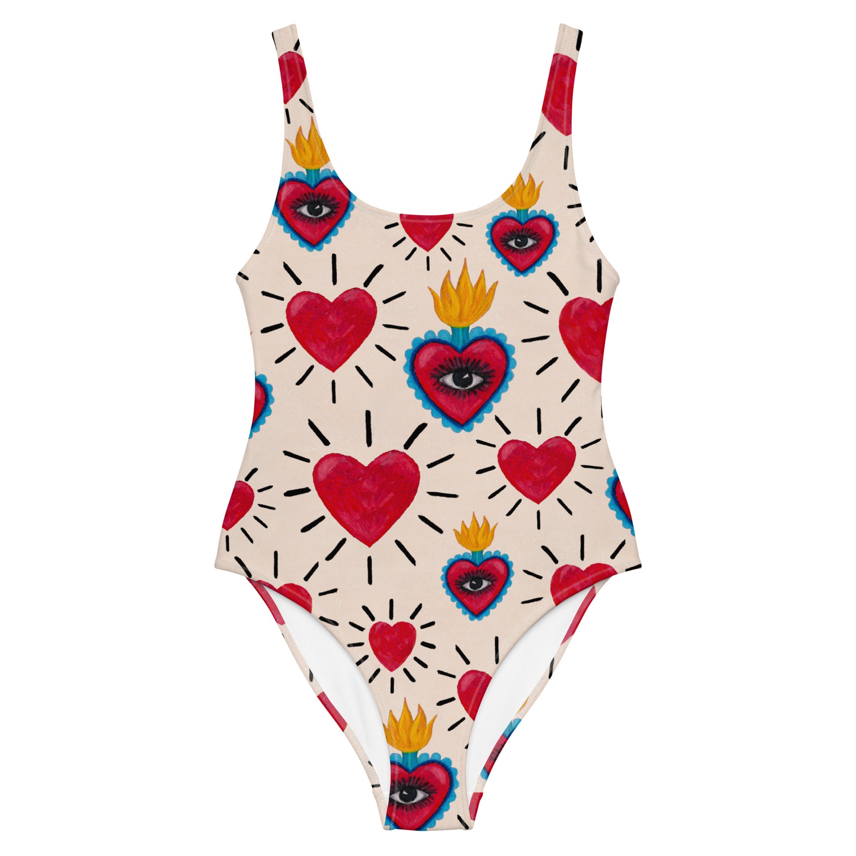 Unleash Your Inner Mermaid with Our Hearts Patterned Swimsuit - Shop ...